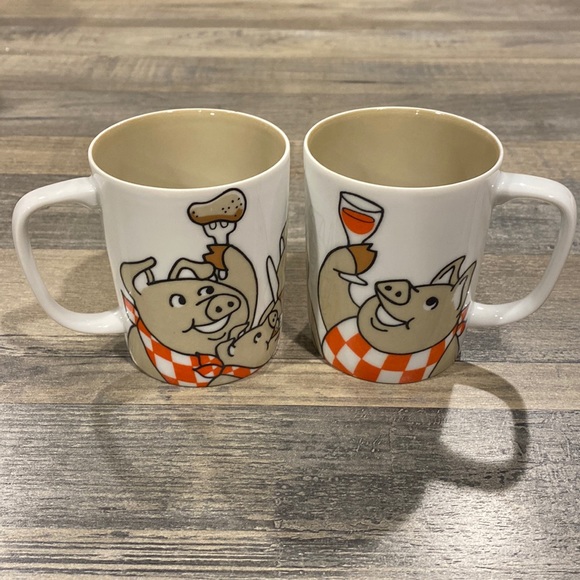 Fitz and Floyd | Dining | Variations By Fitz And Floyd Pig Bbq Mugs ...